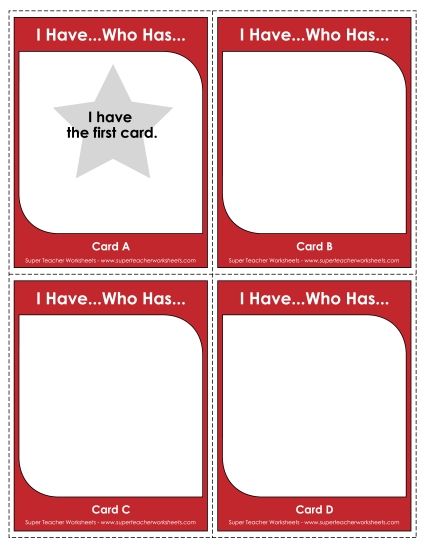 Blank Template Printable Alphabet I Have Who Has PDF Worksheet for Kids