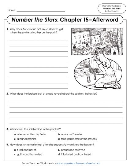 Questions for Chapter 15–Afterword Printable Book Number The Stars Part ...