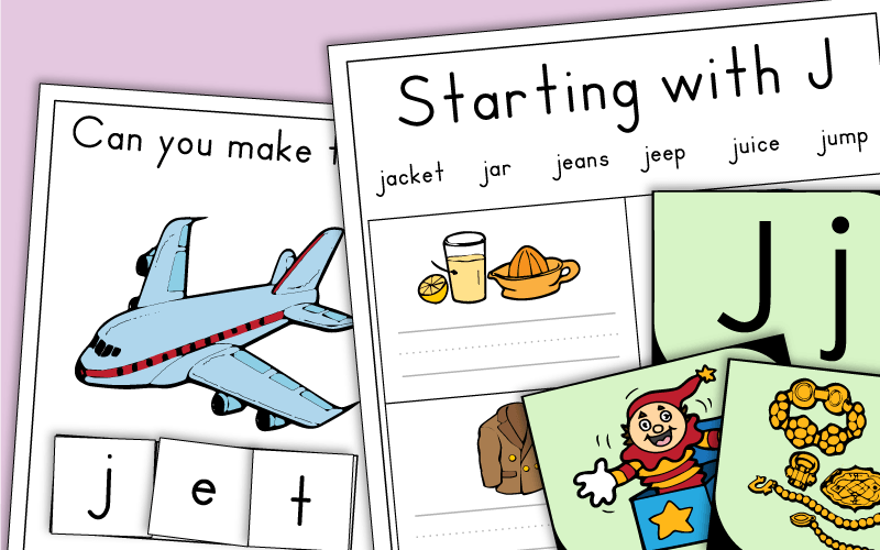 Trace The Words That Begin With The Letter J Worksheet Twisty Noodle