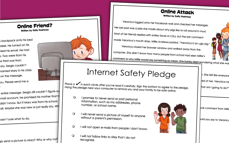 Internet Safety Worksheets