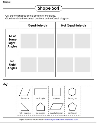 Carroll Diagram Worksheets