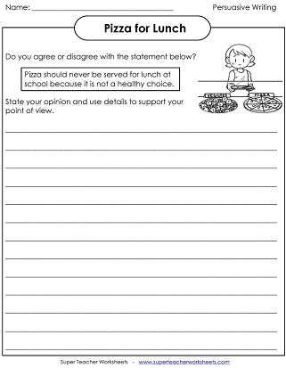Persuasive Writing Prompts and Worksheets